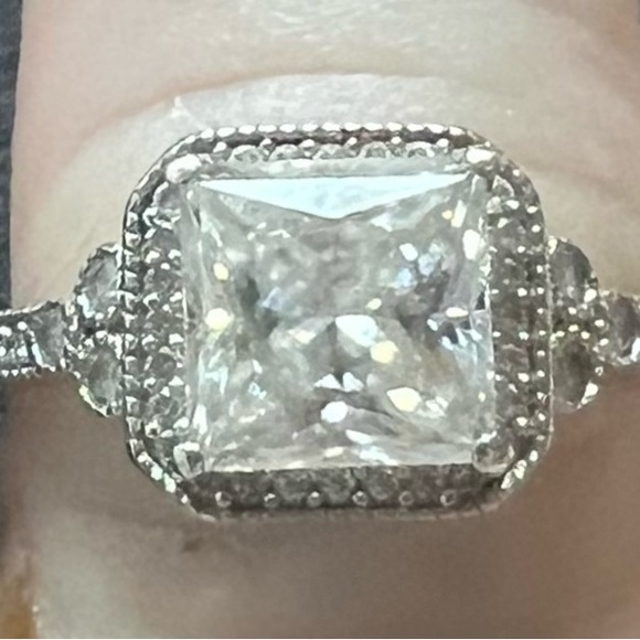 Jewelry | 4425 Sterling Silver Princess Cut Cz Ring | Poshmark